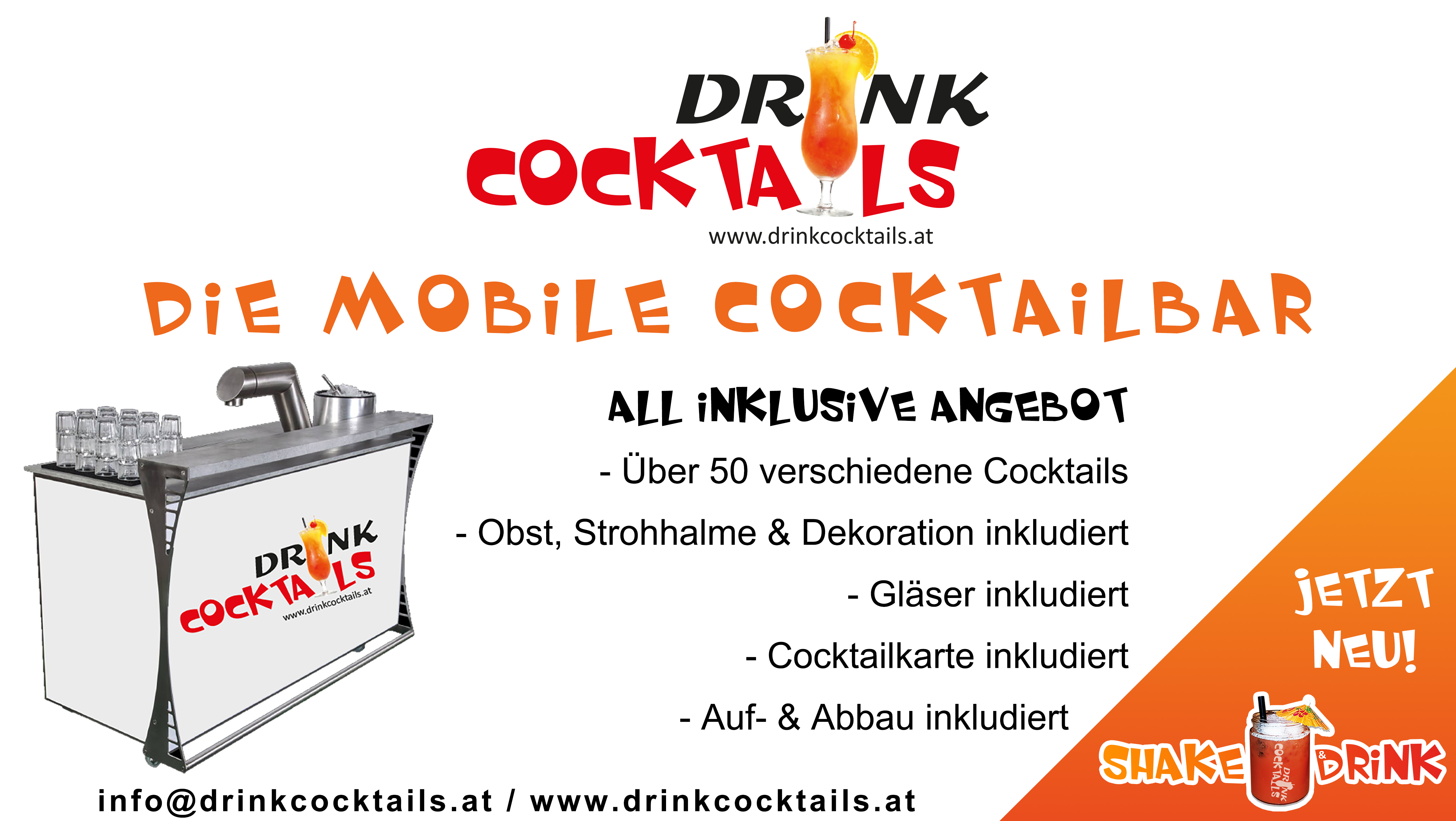Drink Cocktails - The mobile cocktail bar for rent